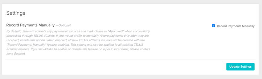 TELUS eClaims - Setting Up Your TELUS eClaims Integration - Jane App