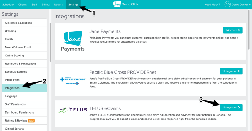 TELUS eClaims - Setting Up Your TELUS eClaims Integration - Jane App